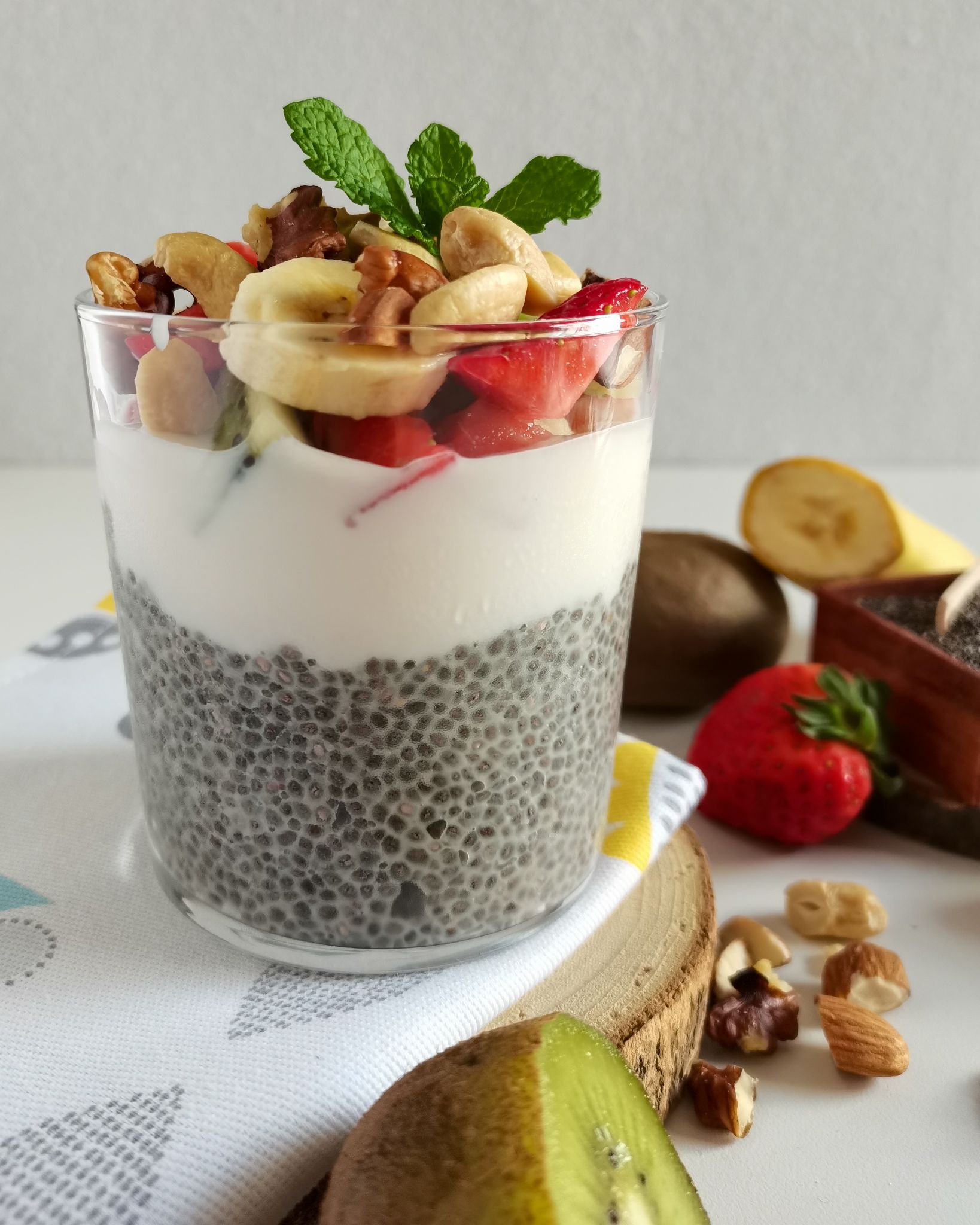 Pudim de chia e frutas - Mercadinho da Horta